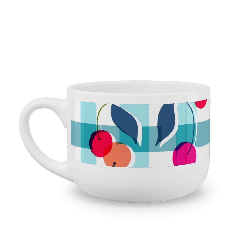 Cherry Gingham - Blue Latte Mug | Shutterfly
