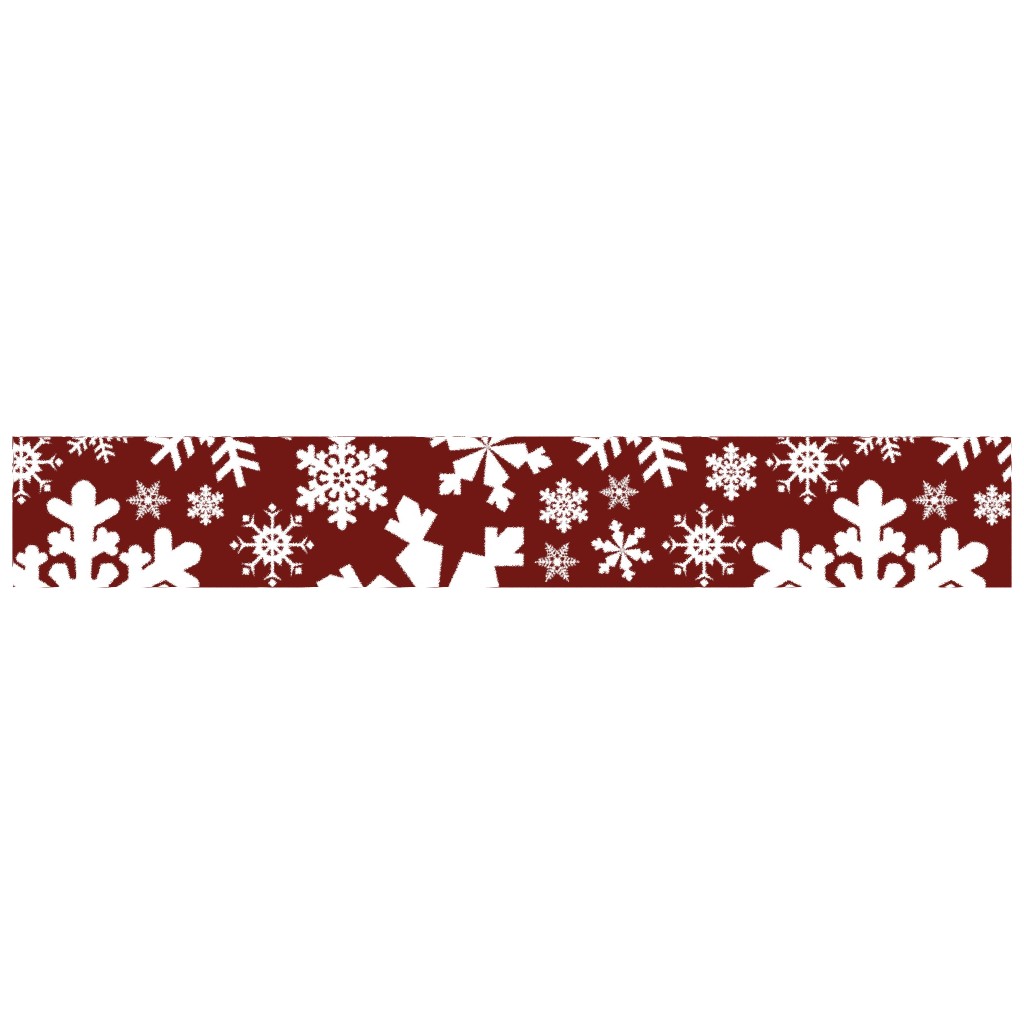 Christmas White Snowflakes on Red Background Latte Mug | Shutterfly