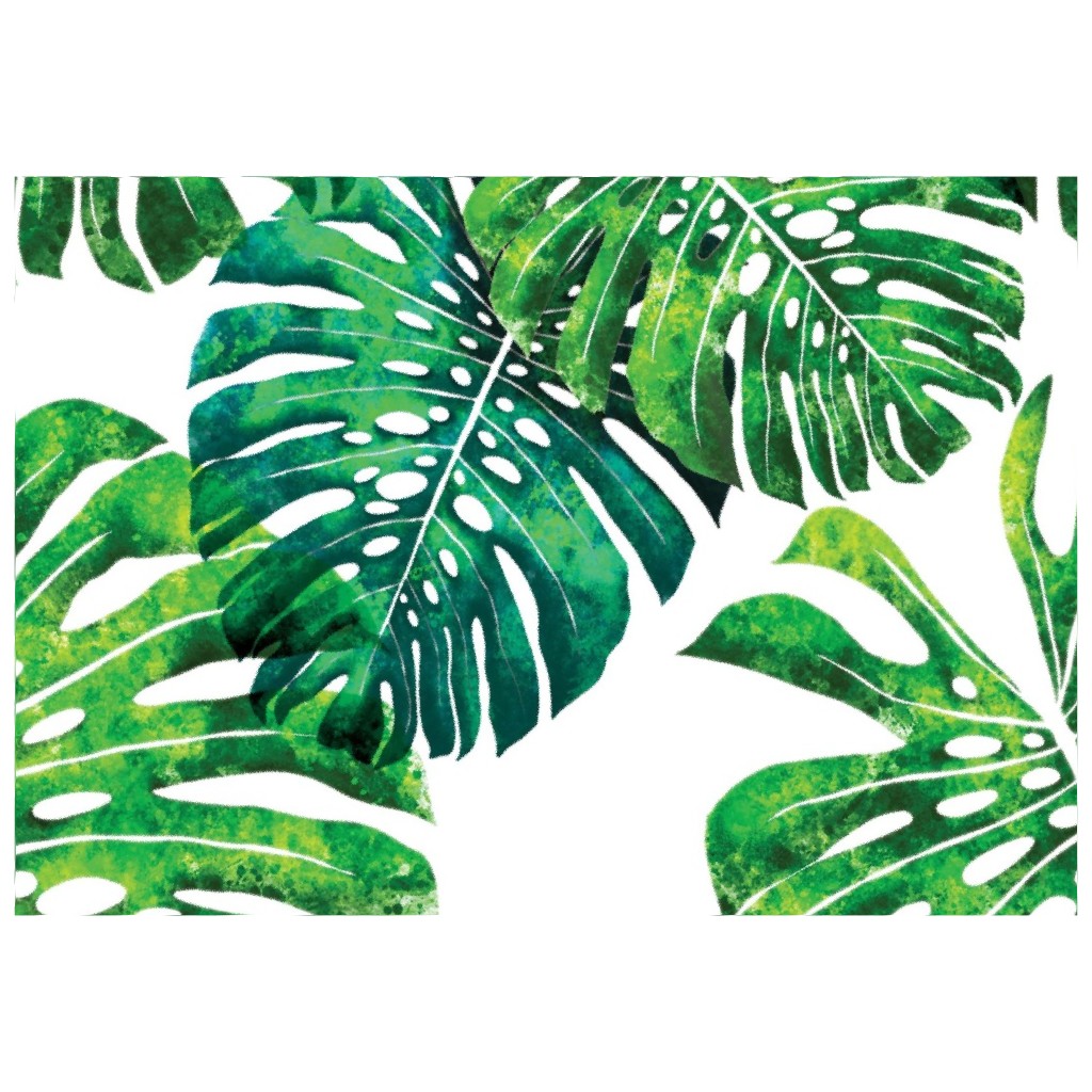 Monstera Leaves - Green on White Tall Latte Mug | Shutterfly