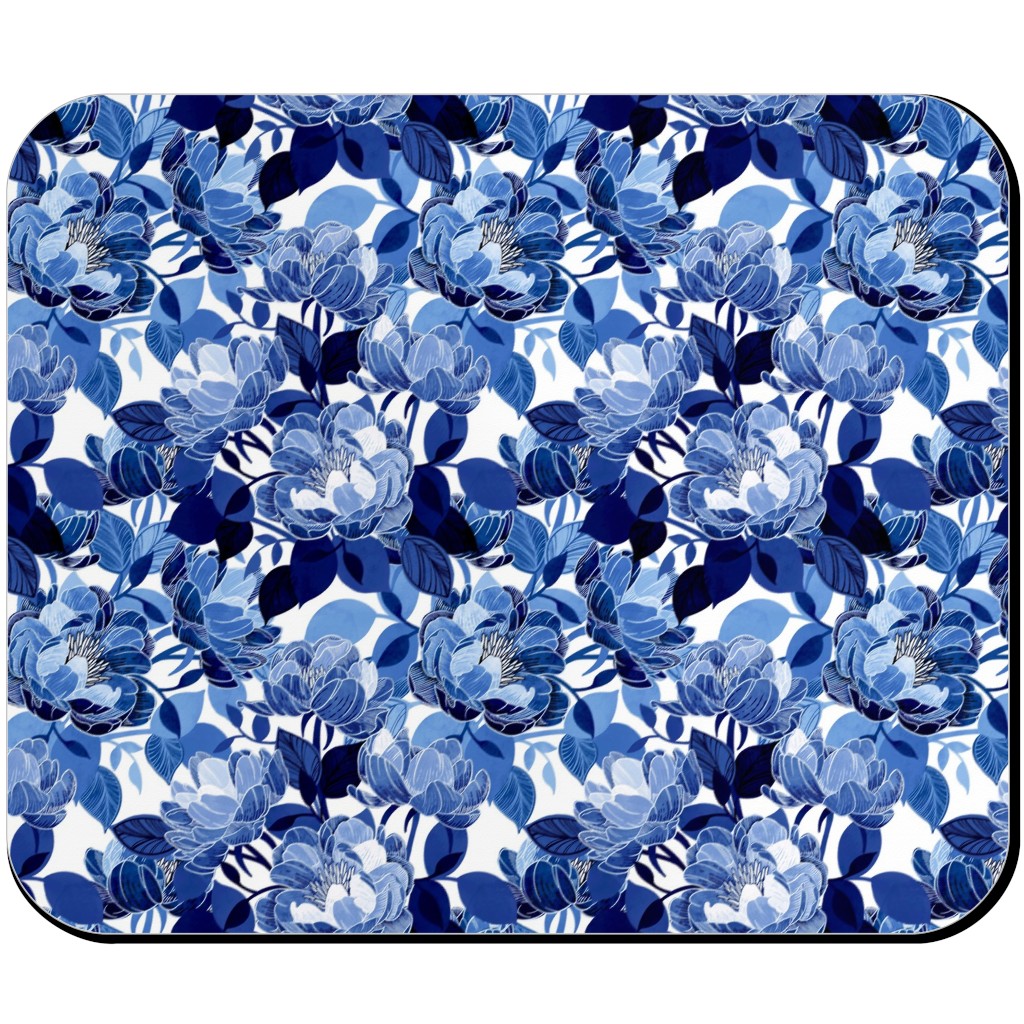 Chintz Peonies - Blue Mouse Pad | Shutterfly