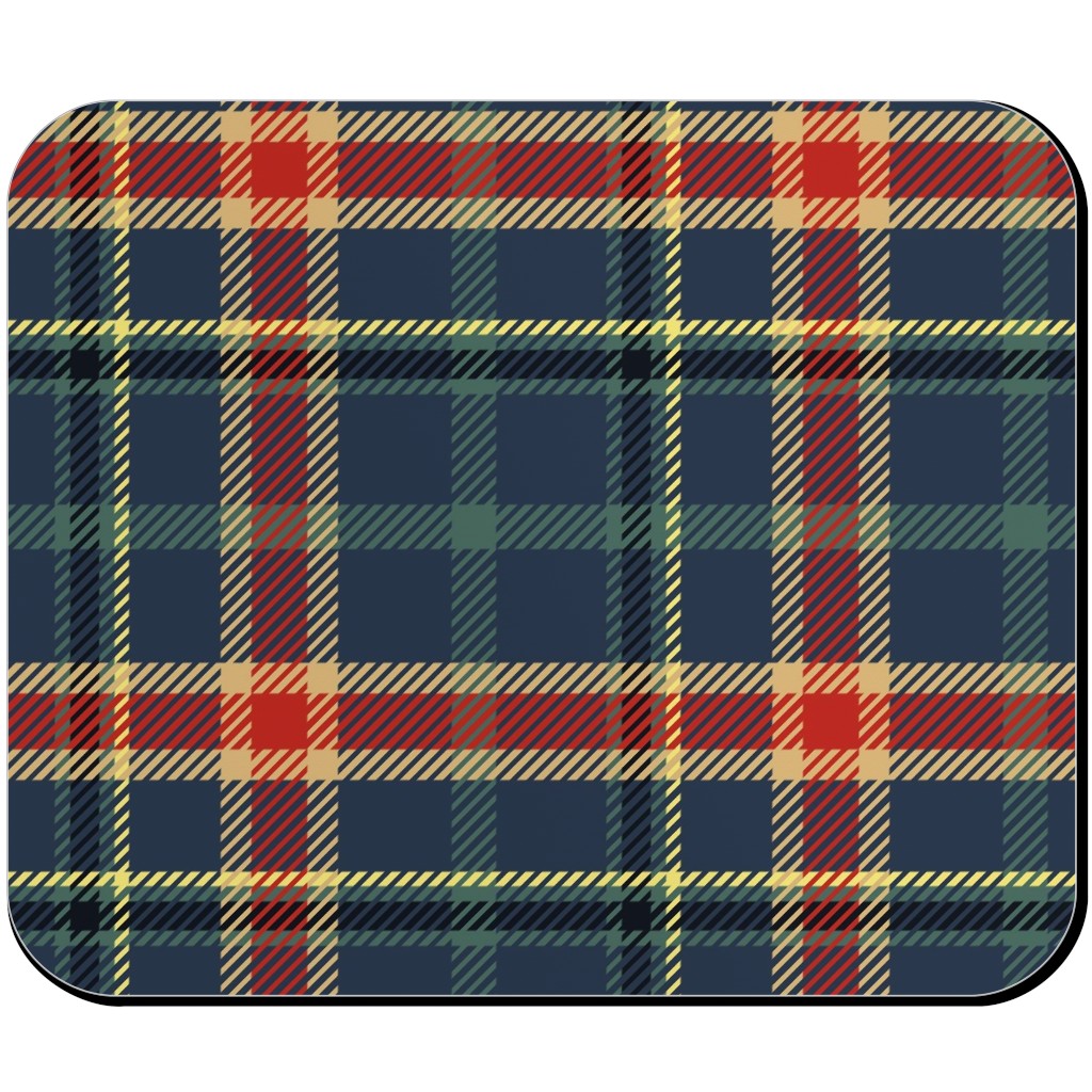 Navy Blue and Pine Plaid Mouse Pad | Shutterfly