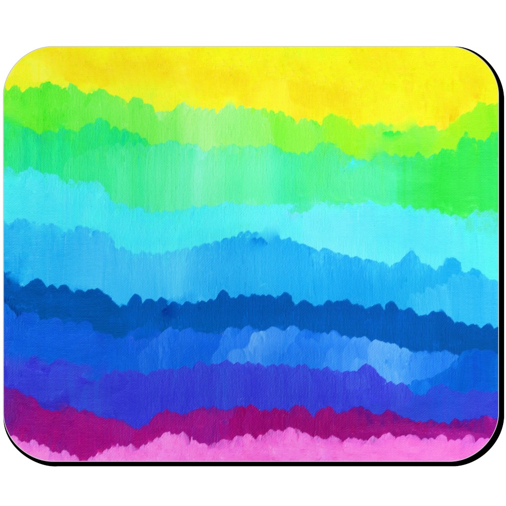 Rainbow Acrylic Waves Mouse Pad | Shutterfly