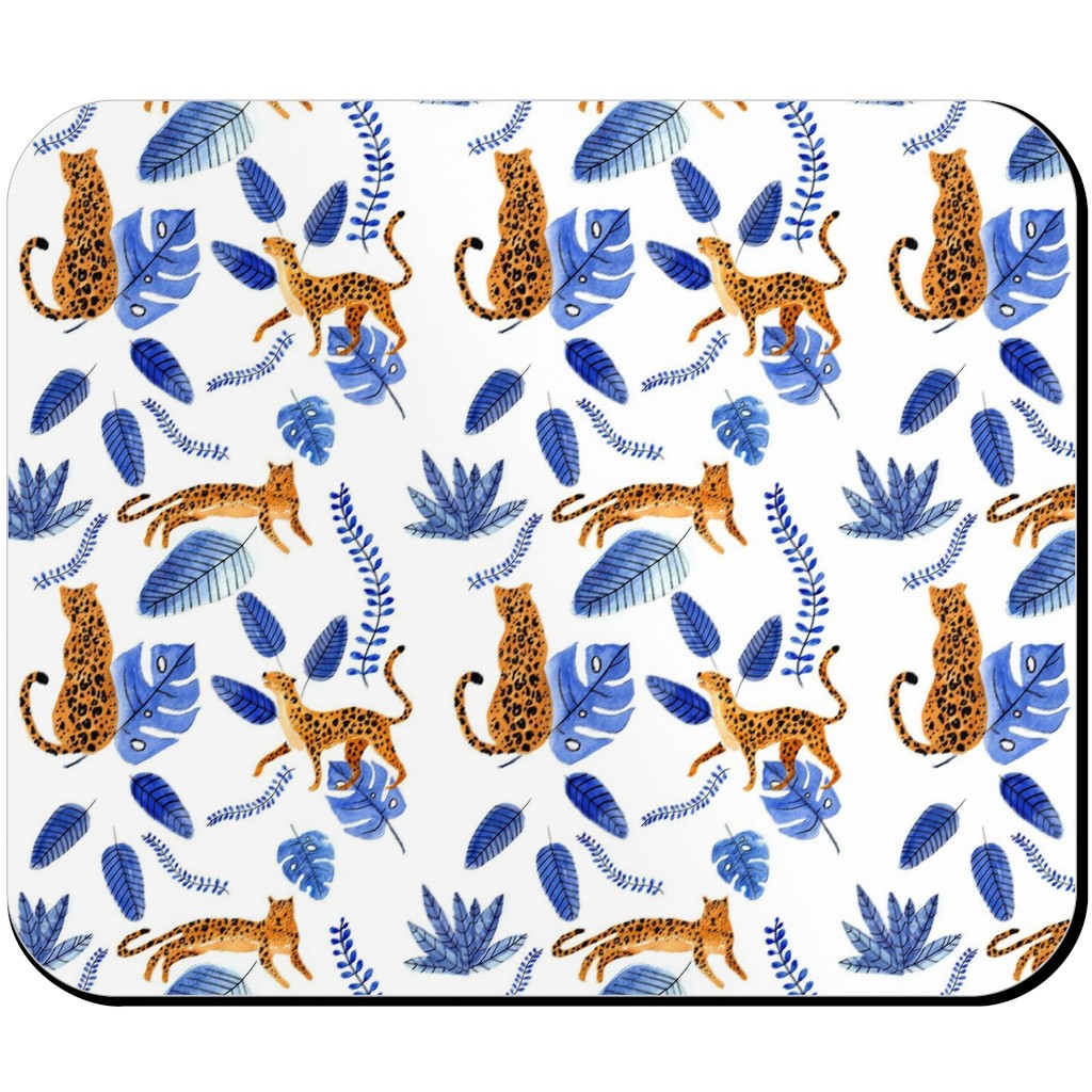 Leopard Tropical Exotic - Blue Mouse Pad | Shutterfly