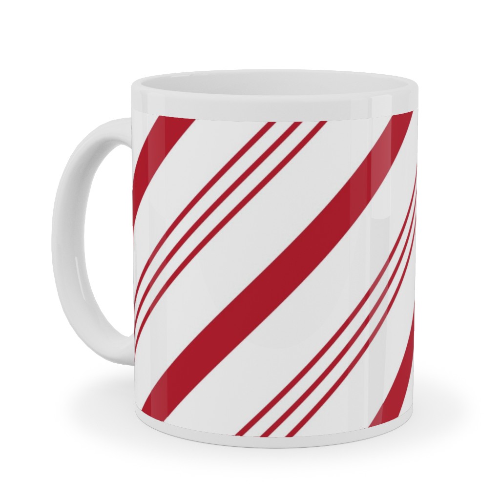 Candy Cane Stripes - Red on White Door Mat | Shutterfly