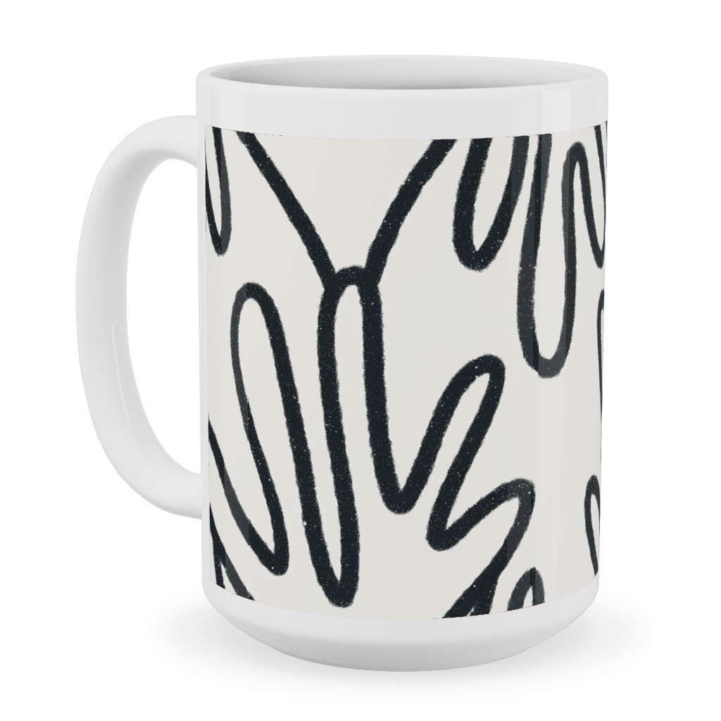 Wavy Lines - Black on White Mouse Pad | Shutterfly