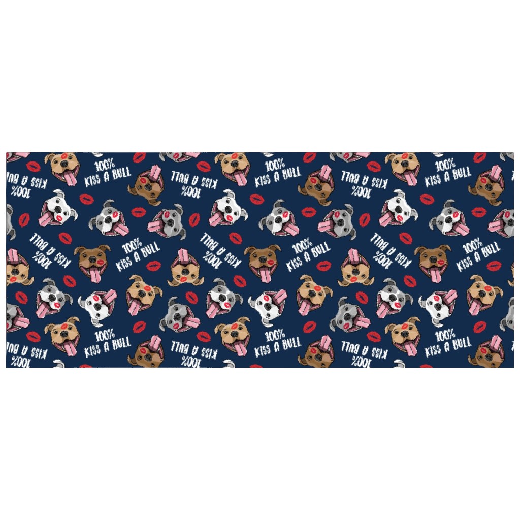 100% Kiss a Bull - Cute Pit Bull Dog - Red and Blue Ceramic Mug | Shutterfly