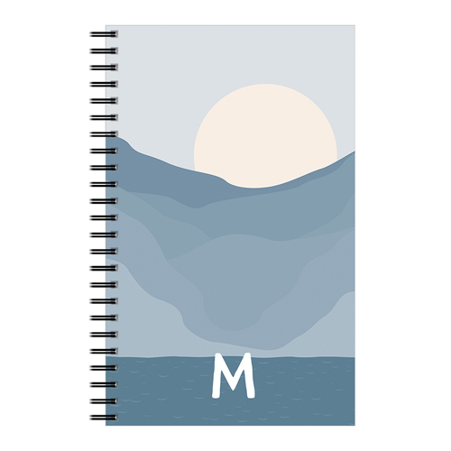 Blue Moon Custom Text 5x8 Notebook by Shutterfly | Shutterfly