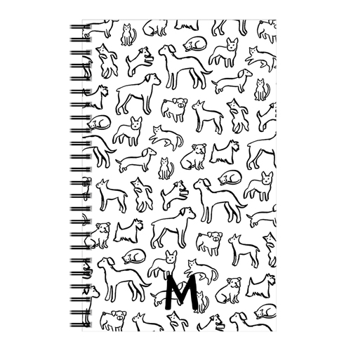 Outlined Dogs Custom Text 5x8 Notebook by Shutterfly | Shutterfly