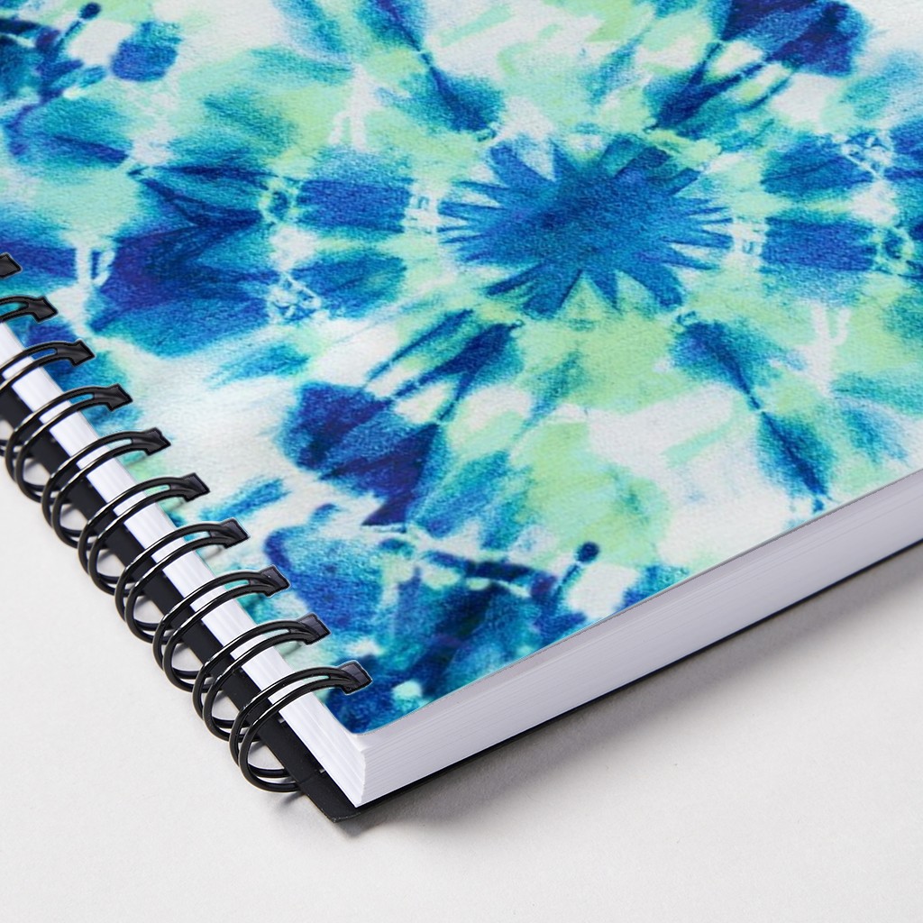 Ink Splat Indigo and Green Tie Dye Notebook | Shutterfly