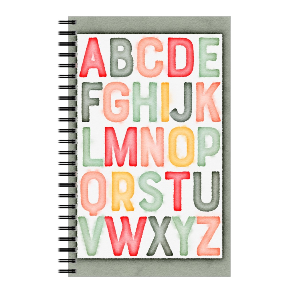 Watercolor Abc Repeat Notebook | Shutterfly