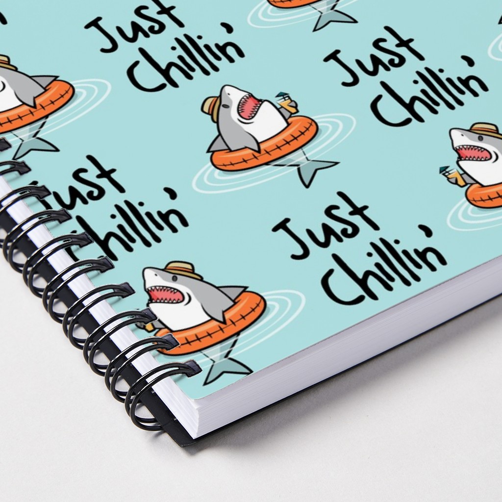 Just Chillin' - Pool Sharks - Aqua Notebook | Shutterfly