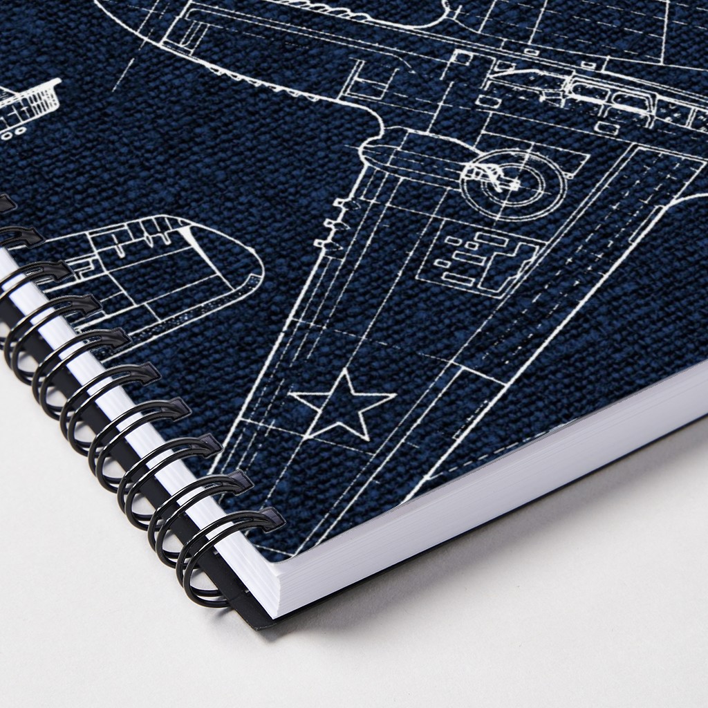Airplanes - White and Blue Notebook | Shutterfly