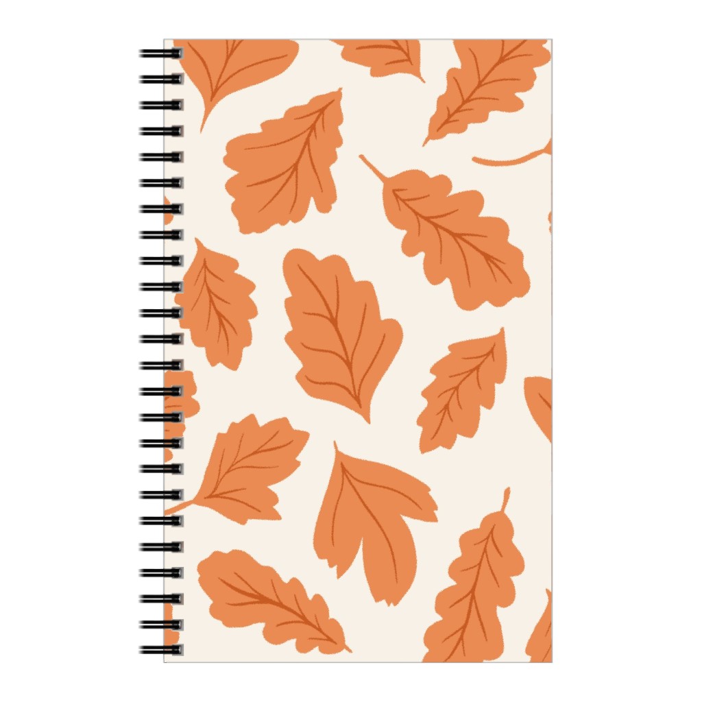 Autumn Leaves - Orange on Cream Notebook | Shutterfly