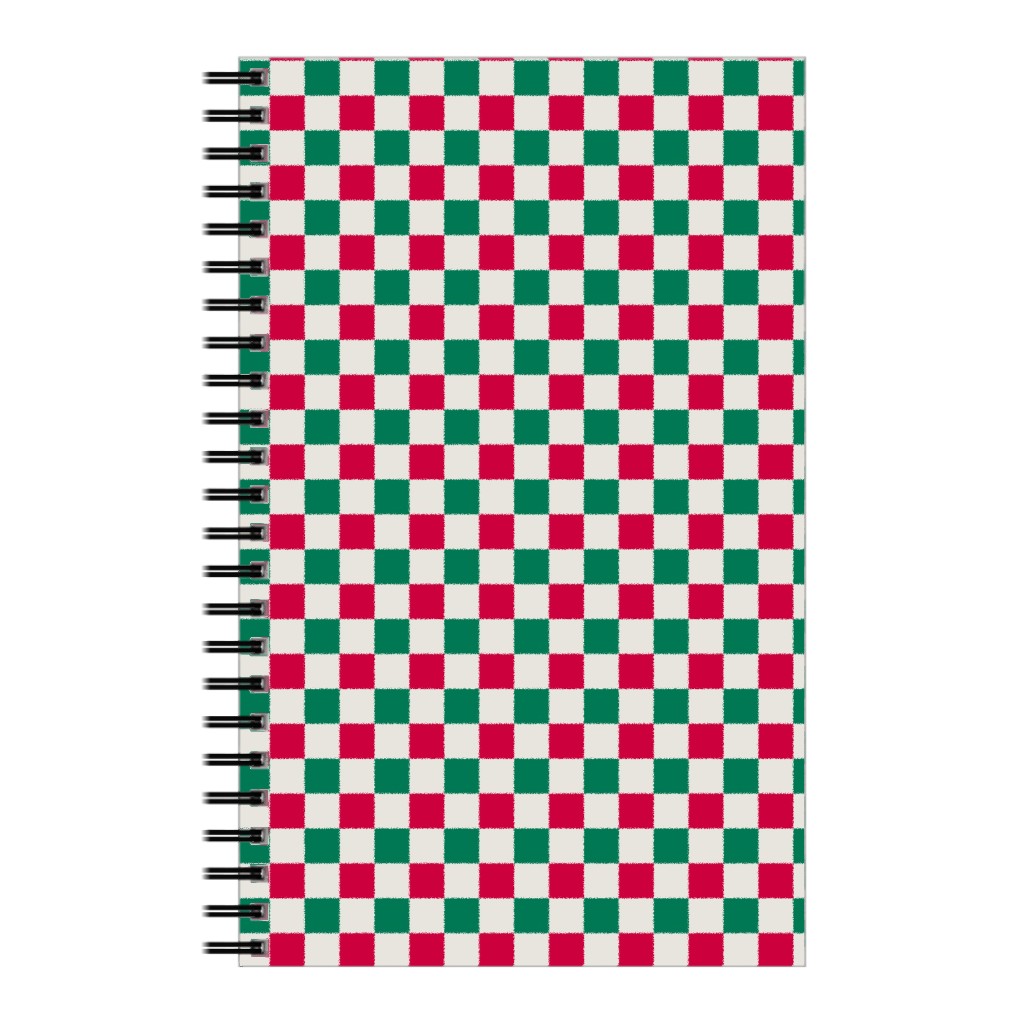 Winter Gingham - Red and Green Notebook | Shutterfly