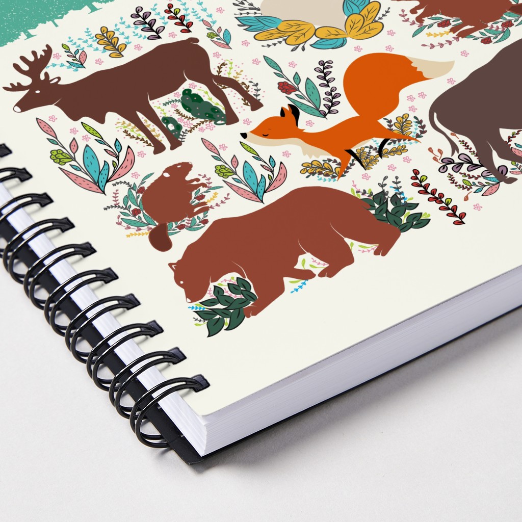 Wildlife Mountain Illustration Notebook | Shutterfly