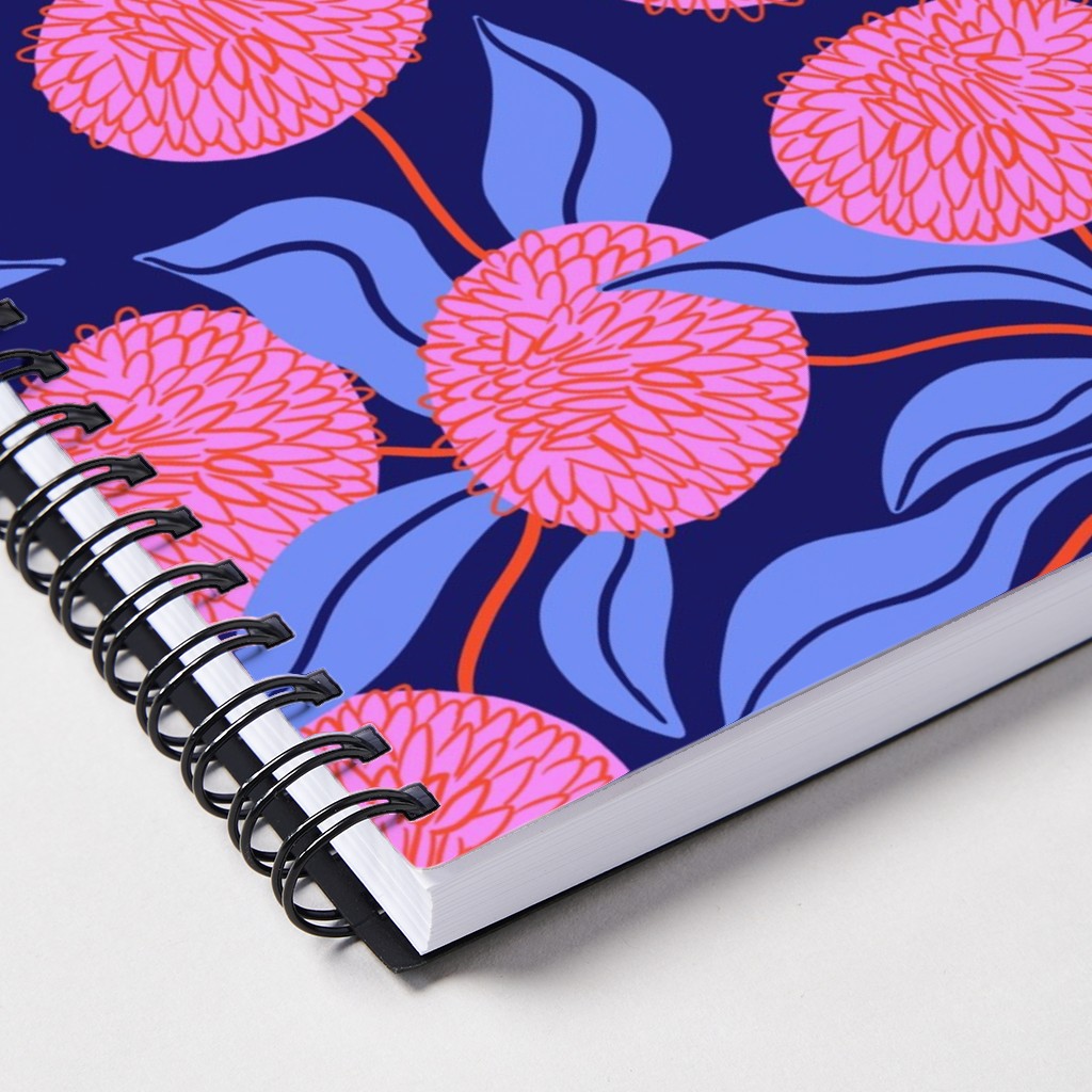 Marigold Pinwheels on Navy Notebook | Shutterfly