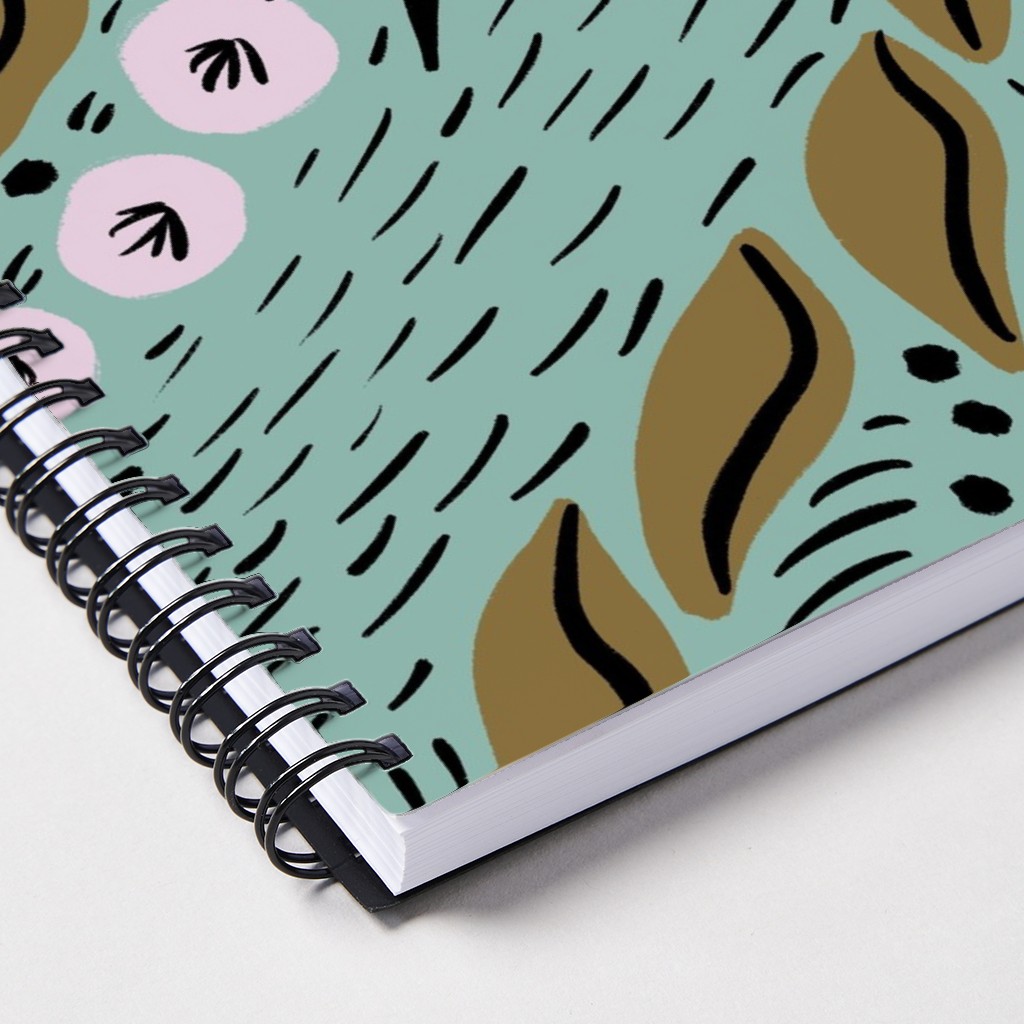 Flower Patch Lane on Mint Notebook | Shutterfly