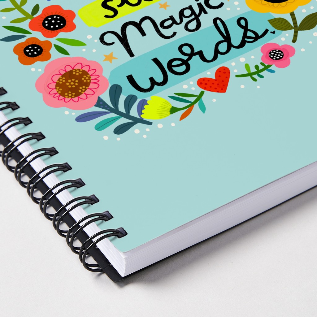 Please and Thank You Magic Words - Multi on Light Blue Notebook ...