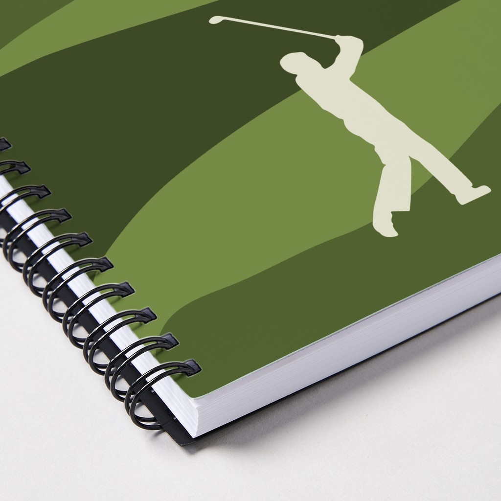 Golf Minimal Art - Blue and Green Notebook | Shutterfly