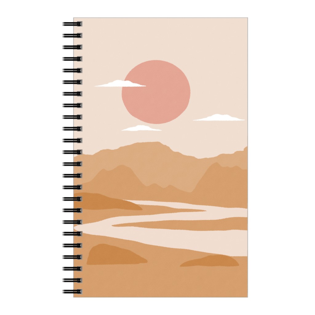 Abstract Landscape With River - Neutral Notebook | Shutterfly
