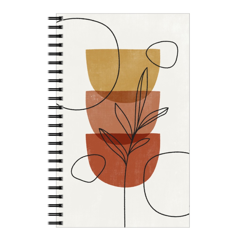 Abstract Leaf Stack - Terracotta and Ivory Notebook | Shutterfly