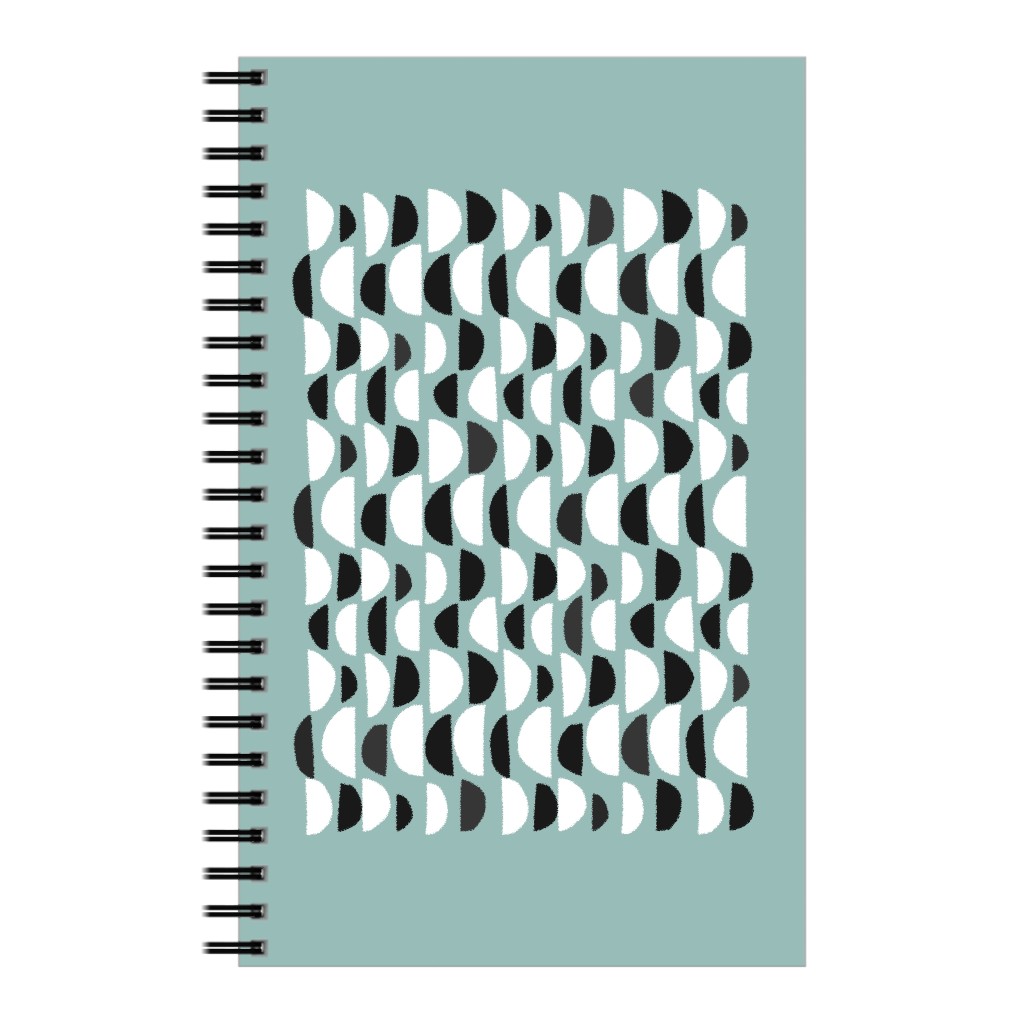 Abstract Scandi Half Moons - Green Notebook | Shutterfly