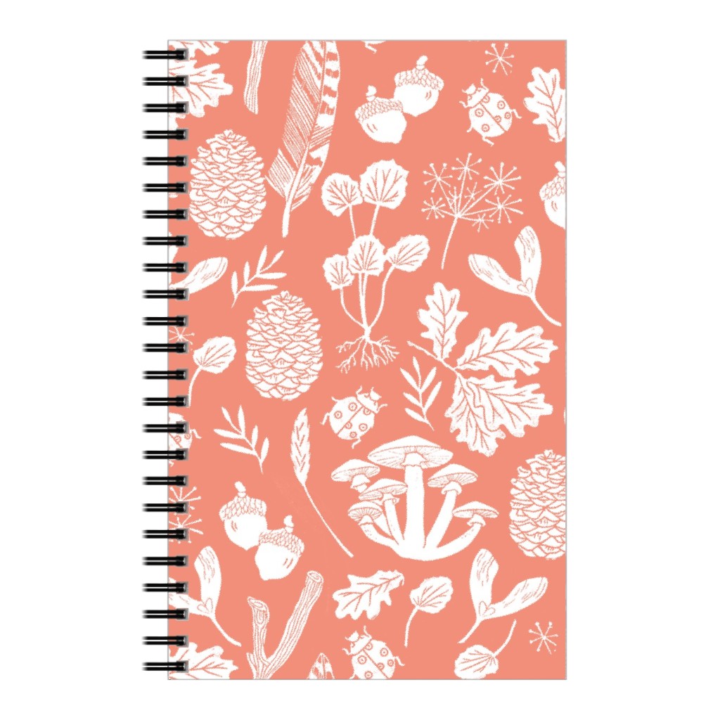 Nature Walk Block Print - Pink Notebook | Shutterfly