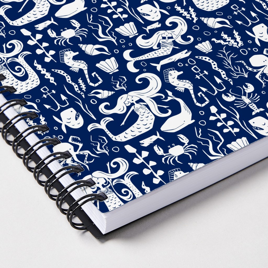 Under the Sea - Nautical Mermaid - Navy Notebook | Shutterfly