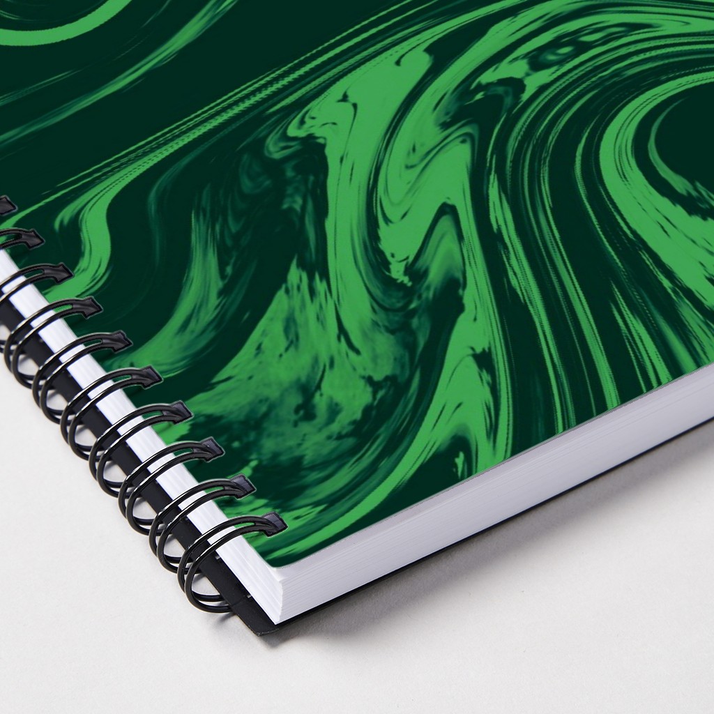 Marbled Paper - Deep Emerald Notebook | Shutterfly
