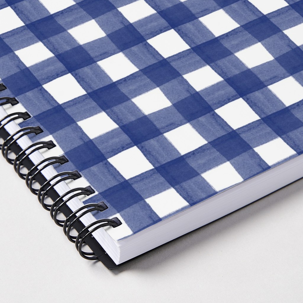 Watercolor Gingham - Navy Blue Notebook | Shutterfly
