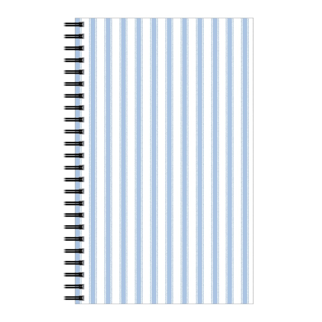 Cedar Lake Cottage Ticking Stripe - Blue Notebook | Shutterfly