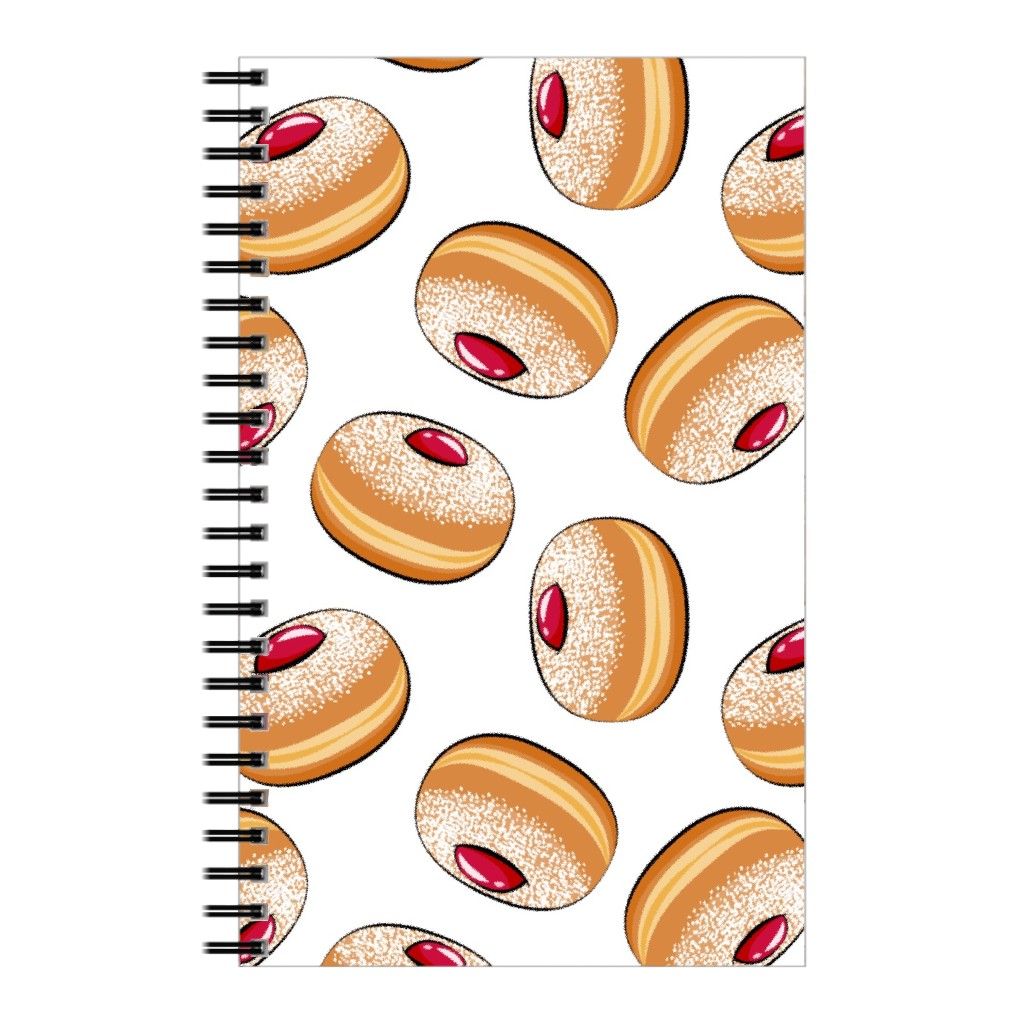 Sufganiyot (Jelly Doughnuts) - on White Notebook | Shutterfly