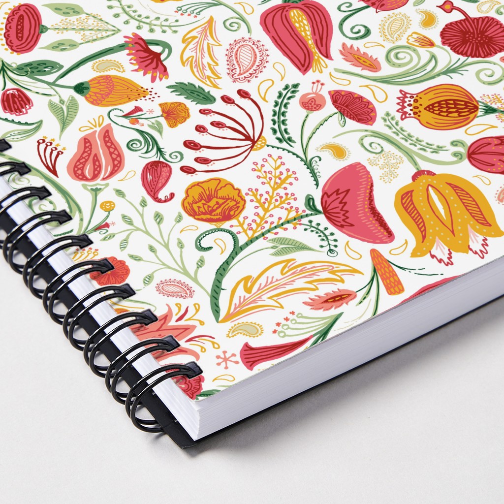 Coral Aussie Hand Painted Florals Notebook | Shutterfly