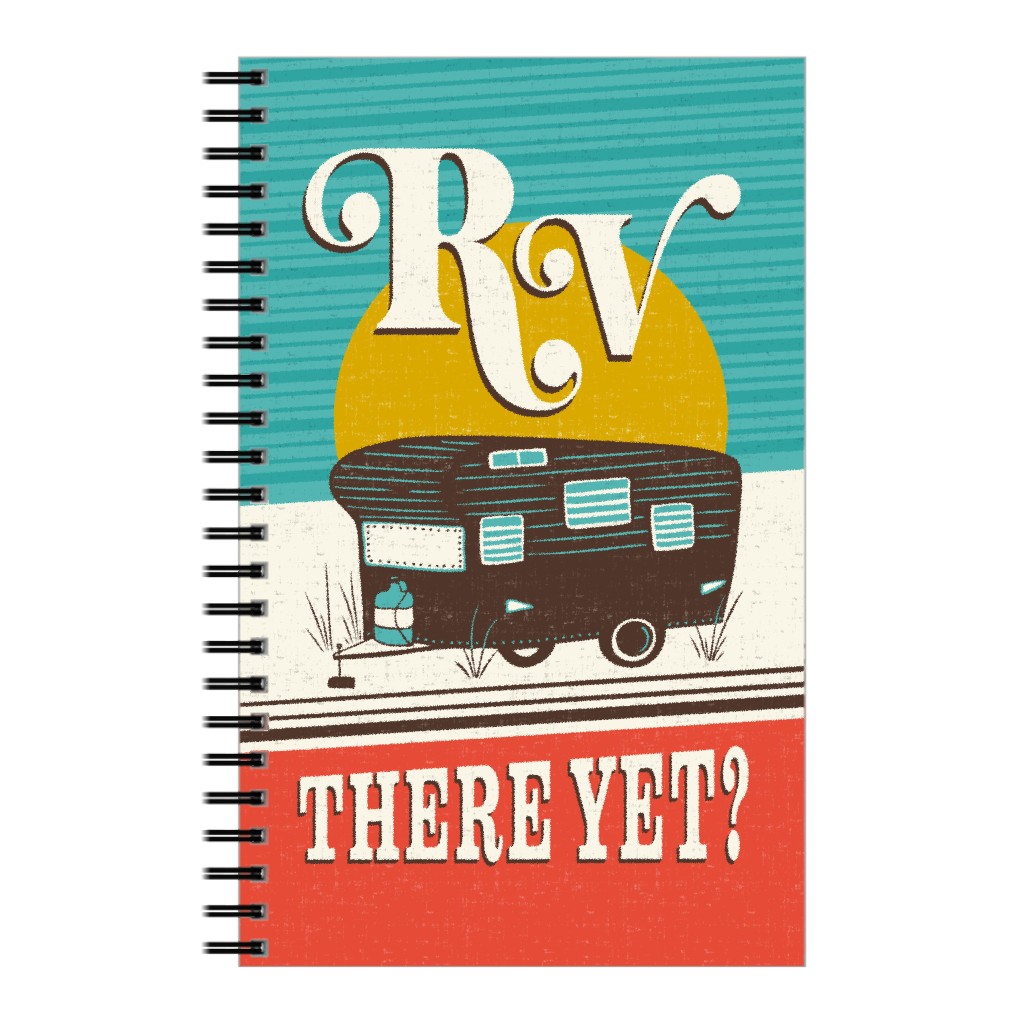 Rv There yet - Retro Camper Pun Notebook | Shutterfly