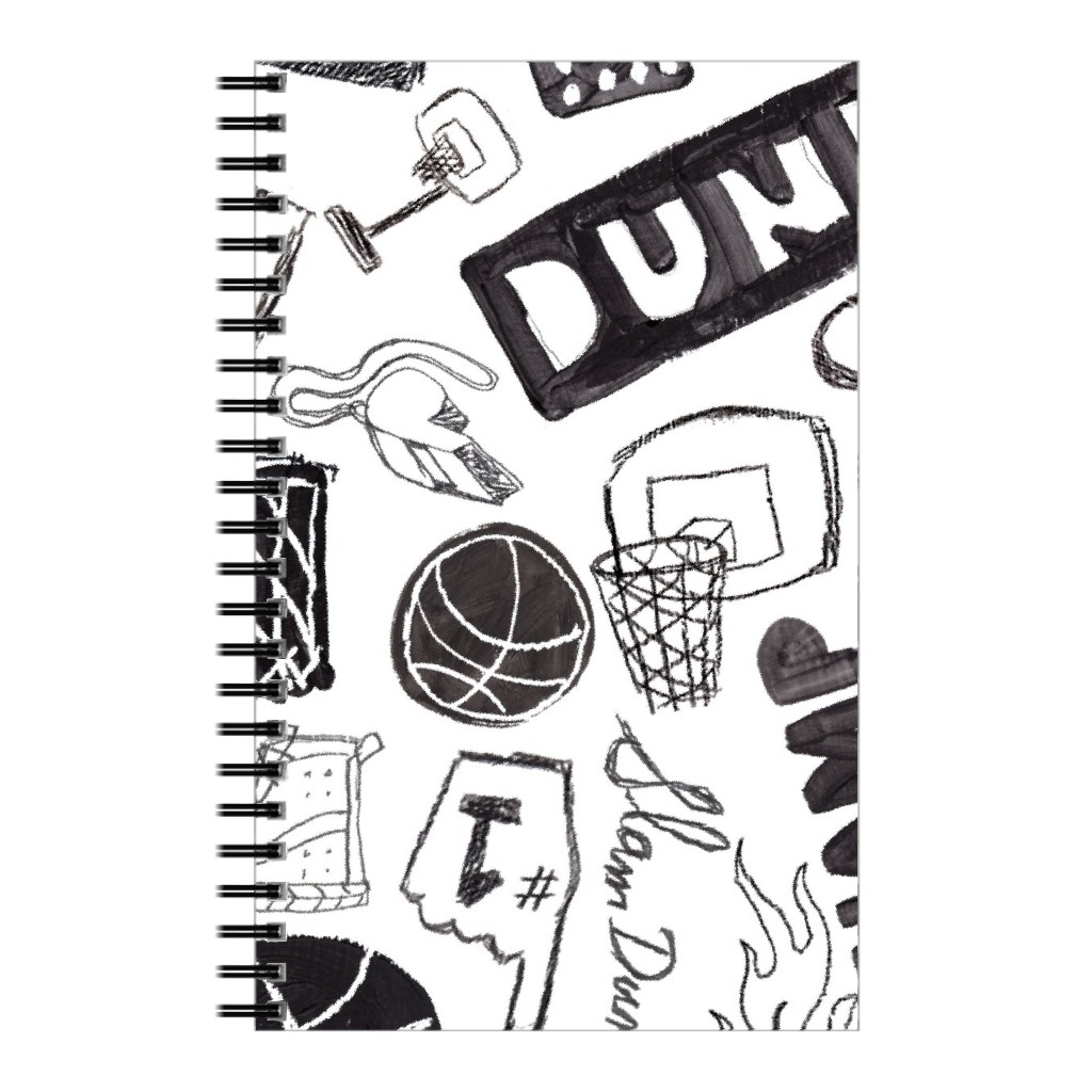 Basketball - Black and White Notebook | Shutterfly