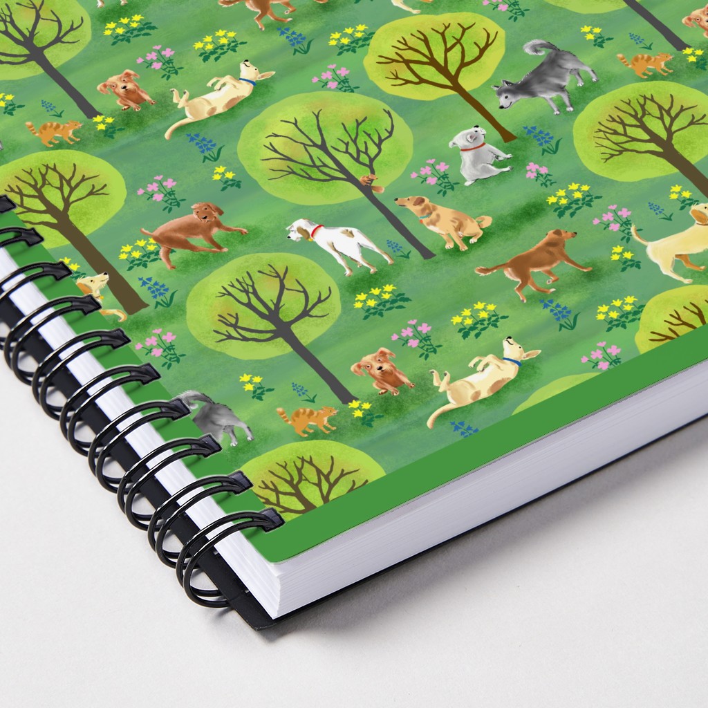 Dog Days At the Park - Green Notebook | Shutterfly