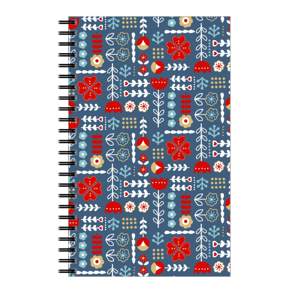 Folk Art - Red, White & Blue Notebook | Shutterfly