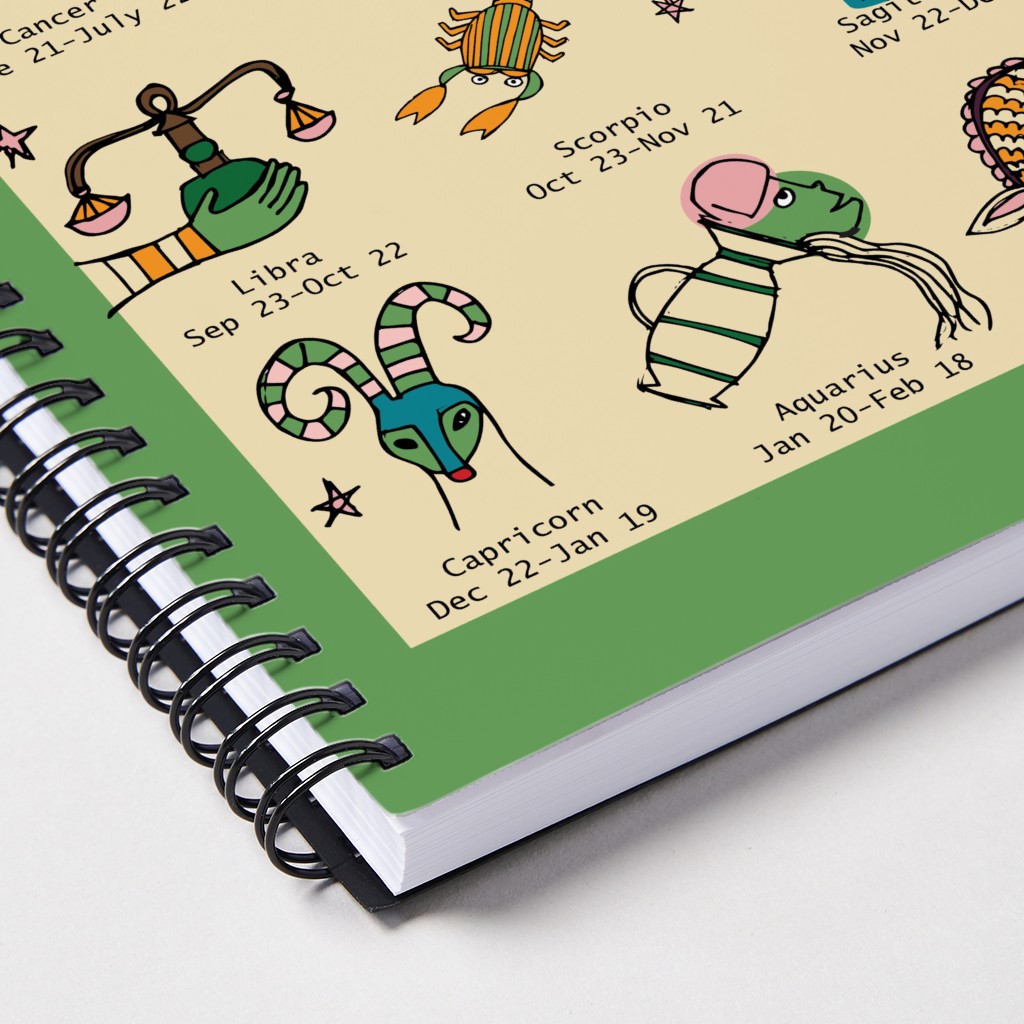 Retro Zodiac Signs Notebook | Shutterfly