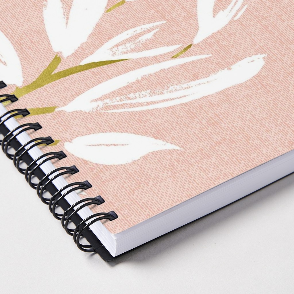 Zen - Gilded Leaves - Blush Pink Large Notebook | Shutterfly