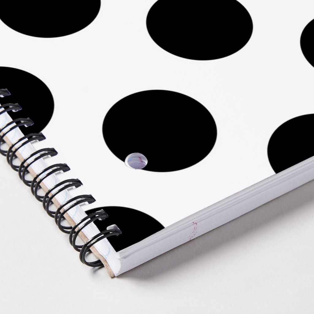 Polka Dot - Black and White Notebook | Shutterfly