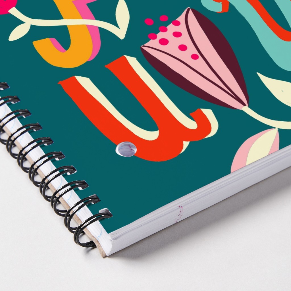 Flowering Alphabet - Teal Notebook | Shutterfly