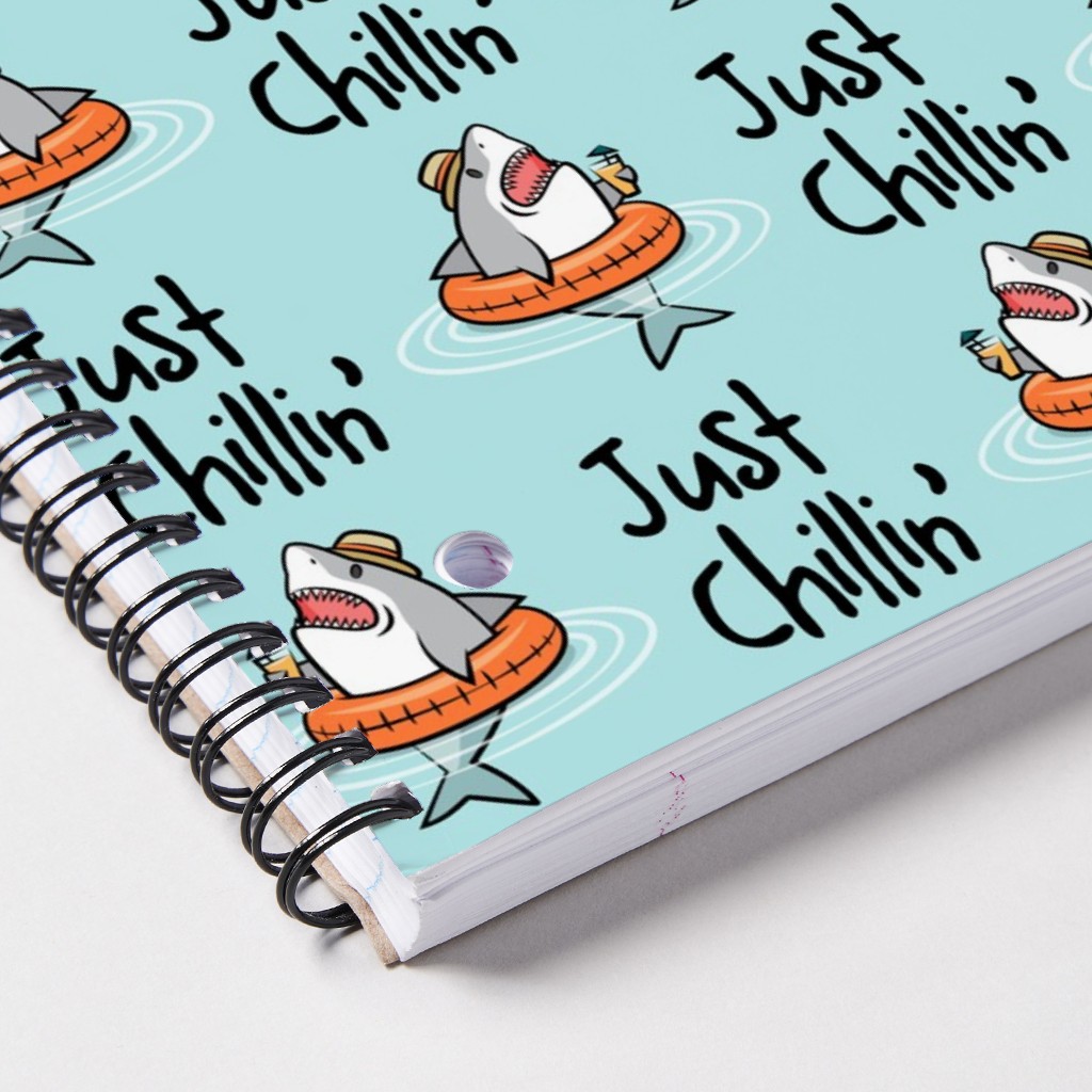 Just Chillin' - Pool Sharks - Aqua Notebook | Shutterfly