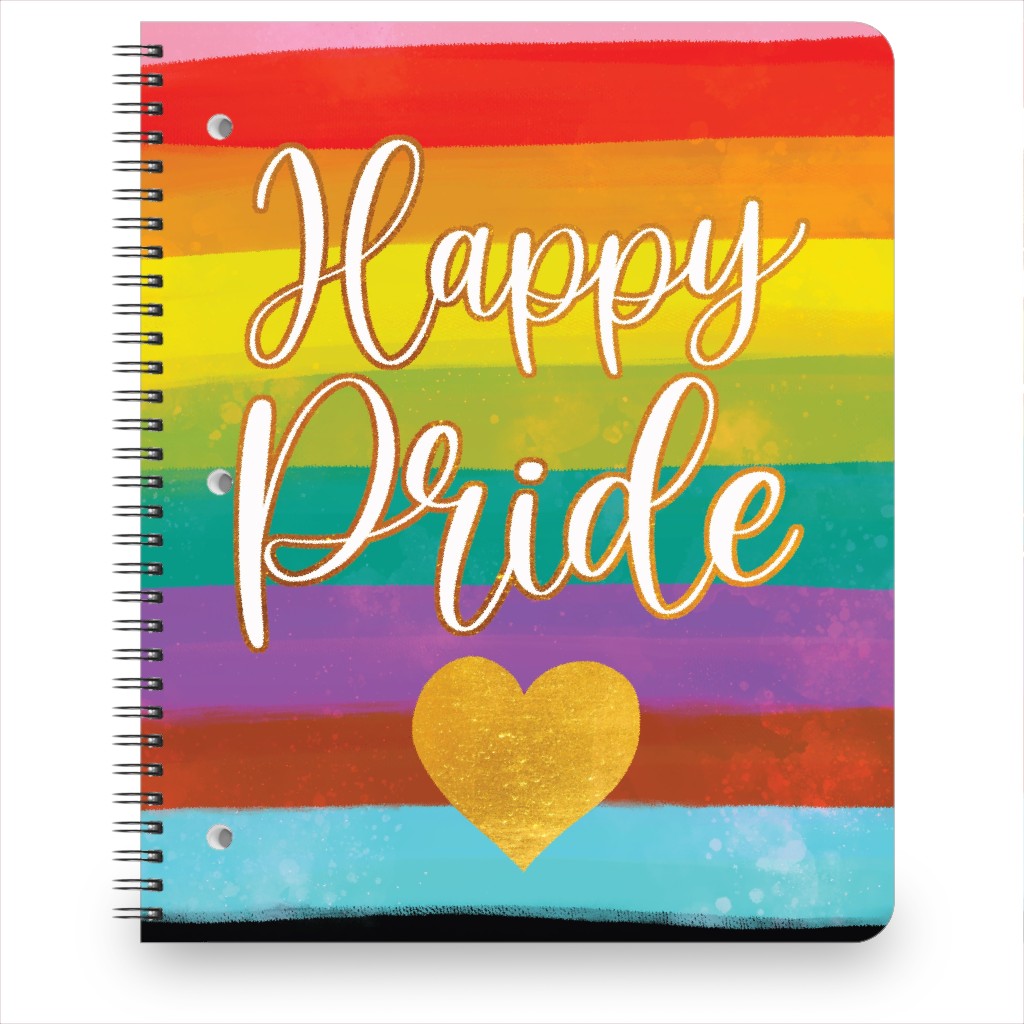 Happy Pride - Rainbow Stripes Notebook | Shutterfly
