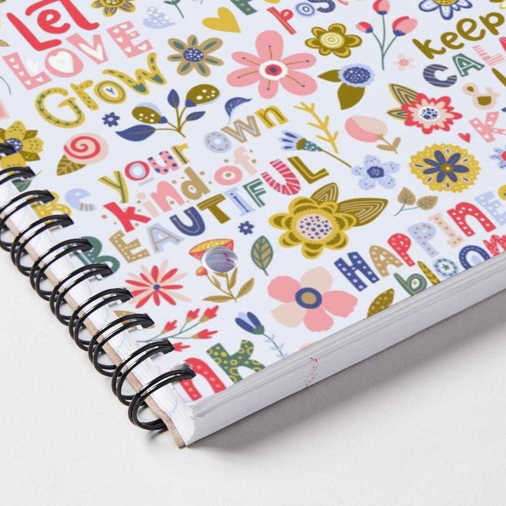 Positive Vibes - Motivational Sayings Floral - Multi Notebook | Shutterfly