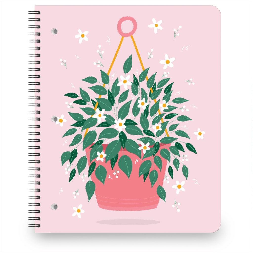 Hanging Pothos Plant - Green on Pink Notebook | Shutterfly