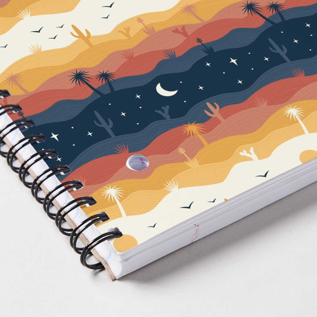 Desert Sand & Sky - Navy & Orange Notebook | Shutterfly