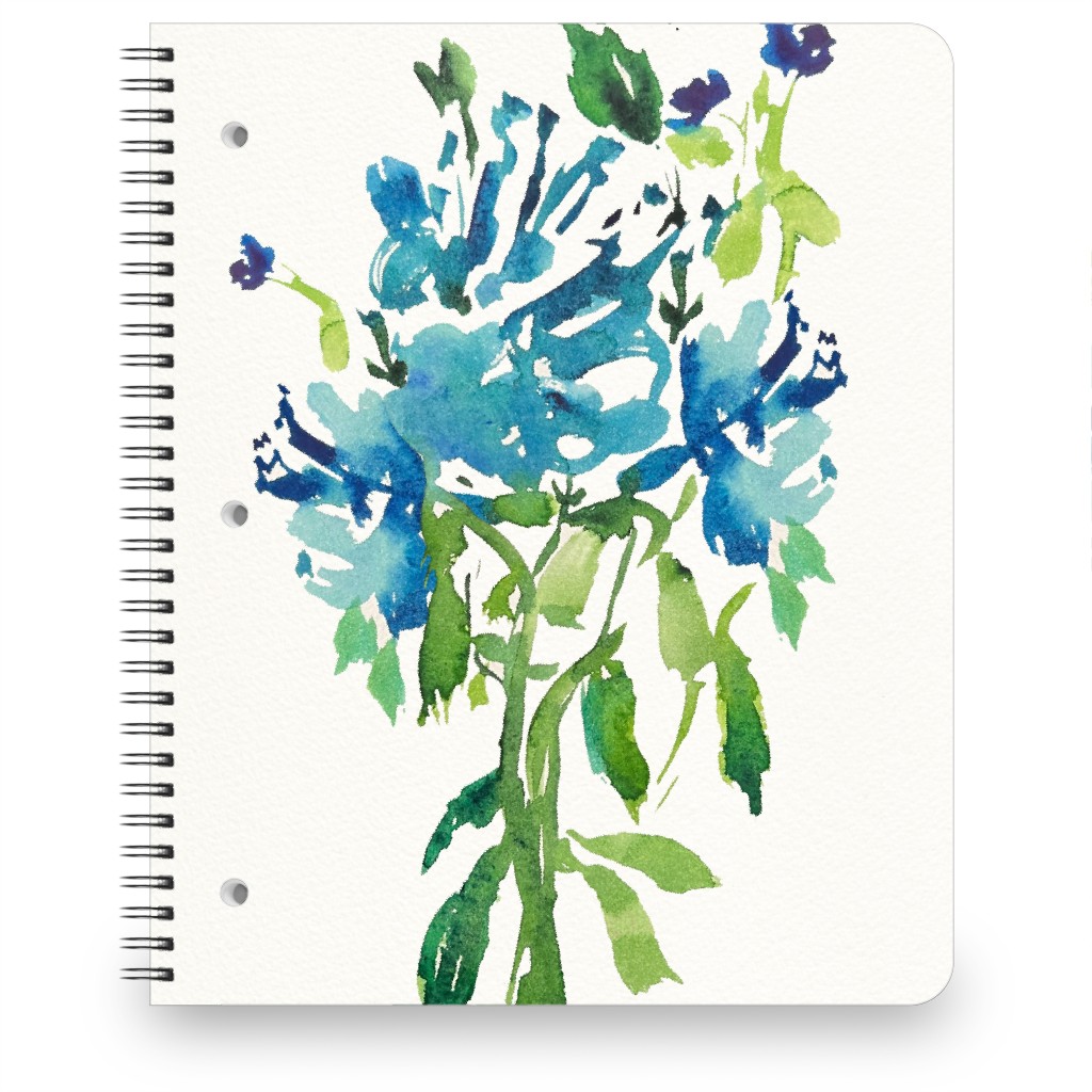Watercolor Florals - Blue Notebook | Shutterfly