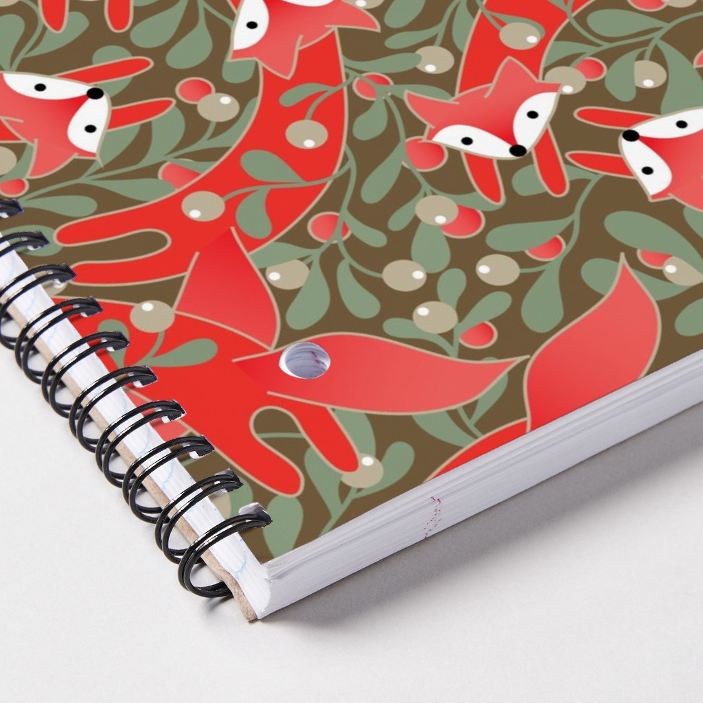 Red Fox Mistletoe Notebook | Shutterfly