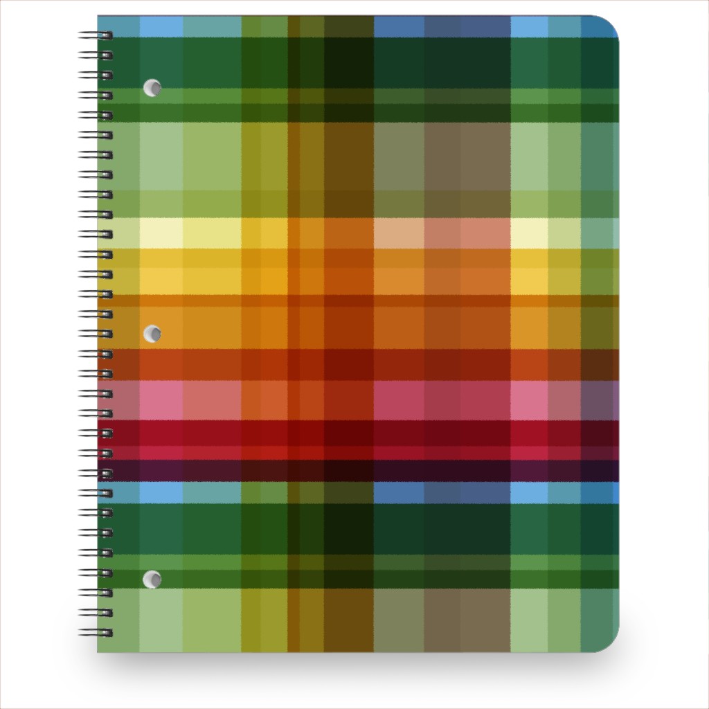 Gingham Rainbow Check Notebook | Shutterfly