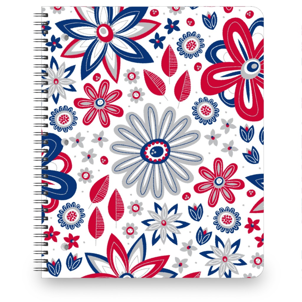 Bohemian Fields - Red, White and Blue Notebook | Shutterfly